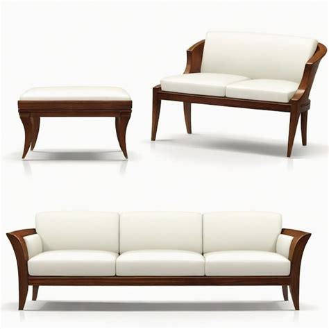 Seating Cartoon Vector Set White Background Isolated Premium Ai