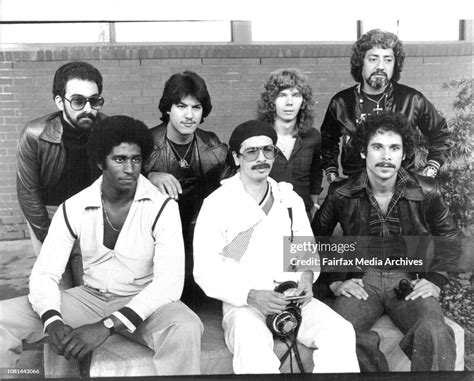 Pop Group Santana Arrives Back Row Tom Coster Raul Rekow Graham
