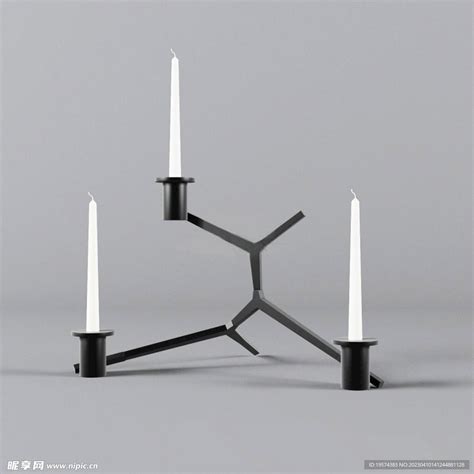 C4d模型现代简约蜡烛台设计图 其他模型 3d设计 设计图库 昵图网