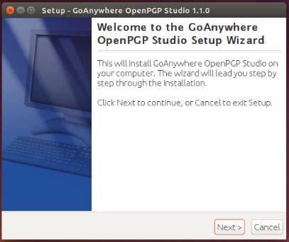 Linux And Unix Installation Of GoAnywhere Open PGP Studio