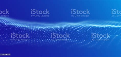 동적 파란색 도트 풍경 추상적 인 디지털 웨이브 배경 네트워크 데이터 구조 포인트 그리드 시각화 기술 벡터 그림 0명에 대한