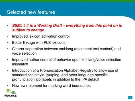 Ppt Ssml 11 The Internationalization Of The W3c Speech Synthesis