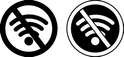 No Wi Fi Signal Signs Black And White Graphics Sticker Prohibiting Wi Fi Internet 51498730