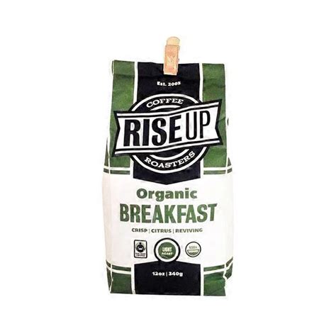 Rise Up Coffee Roasters Light Roast Organic Breakfast Coffee 12 Oz