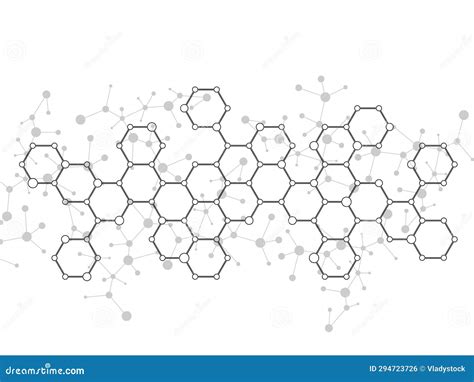 Abstract Hexagonal Molecules Molecular Structure Of Dna Stock Vector Illustration Of Molecule