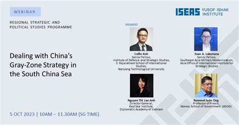 Dealing With Chinas Gray Zone Strategy In The South China Sea Iseas
