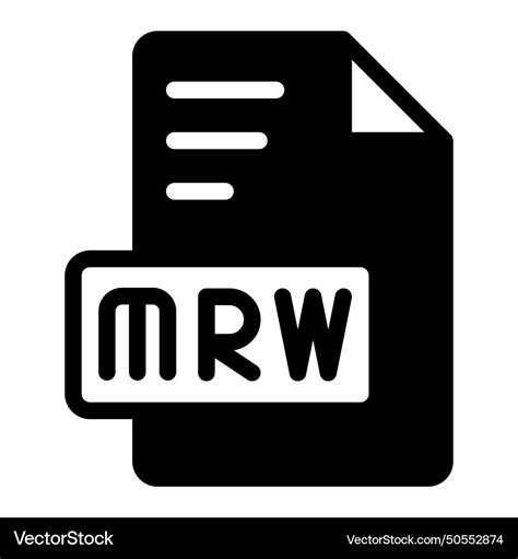 Mrw Icon Glyph Design Image Extension Format File Vector Image