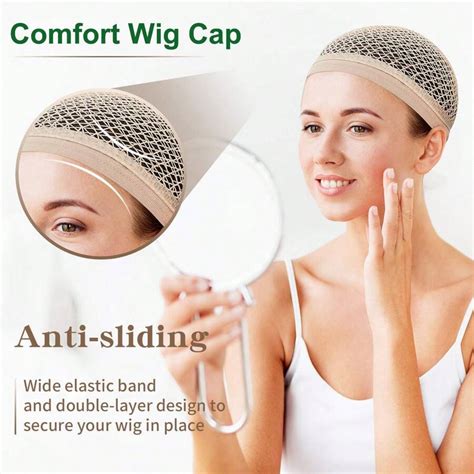 Wig Cap 6 Pieces Nude Hair Net For Long Hair Glueless Mesh Wig Caps For