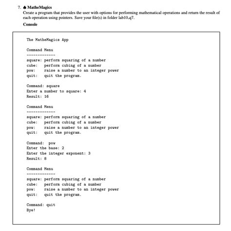 Solved C Please Follow The Specs Specifications • Write