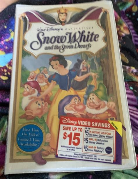 Snow White And The Seven Dwarfs Vhs Walt Disneys Masterpiece Sealed £