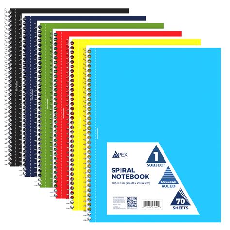 1 Subject Spiral Notebook College Ruled 70 Sheets 48 Ct Michaels