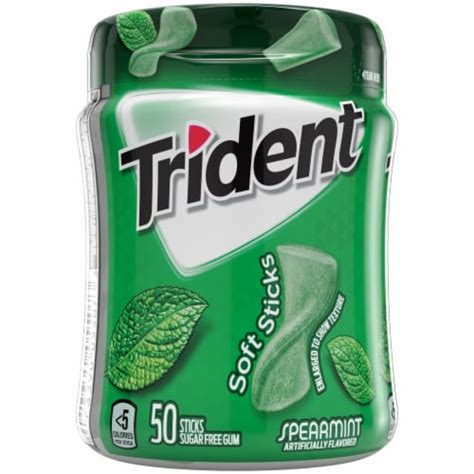 Trident Unwrapped Spearmint Sugar Free Gum Bottle 50 Ct Kroger
