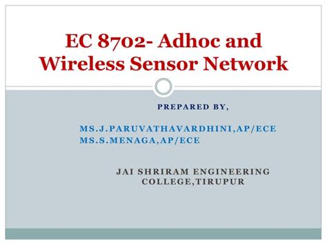 Overview Of Adhoc Wireless Networkspptx