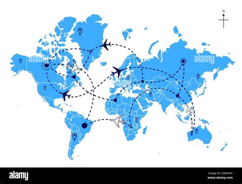 International Flight Paths Map