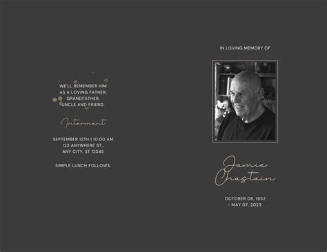 Free And Customizable Obituary Templates Canva