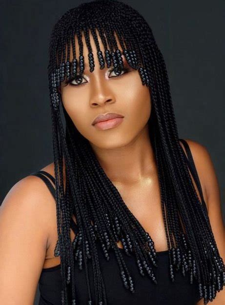 20 Box Braids With Bangs To Make You Feel Special New Natural Hairstyles