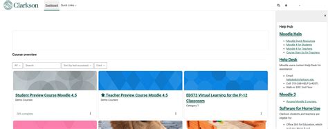 Dashboard And Course O Clarksons Documentation Library