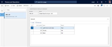 維護作業類型、類別、變體、工種和檢查清單 supply chain management dynamics 365