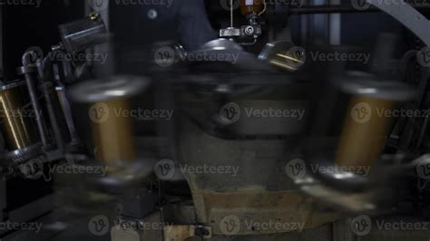 Coils With Copper Wire Rotate On Machine Creative Rotating Coils Of Copper Wire On Industrial