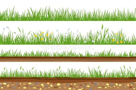 Soil Layer And Tree Stock Vector Illustration Of Grass
