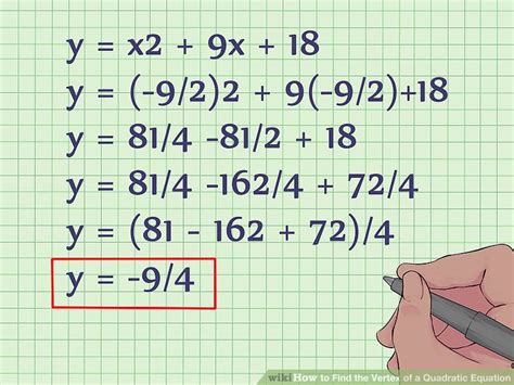 How To Find The Vertex Of A Quadratic Equation 10 Steps