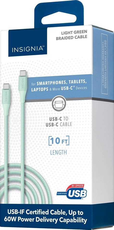 Customer Reviews Insignia 10 USB C To USB C Charge And Sync Cable Light Green NS MCCC10GR22