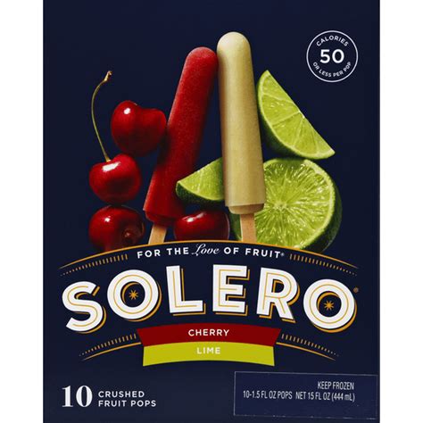 Solero Fruit Pops Cherry Lime Crushed 10 Each Instacart