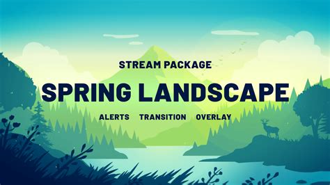 Spring Landscape Twitch Overlay And Alerts Package For Obs Studio
