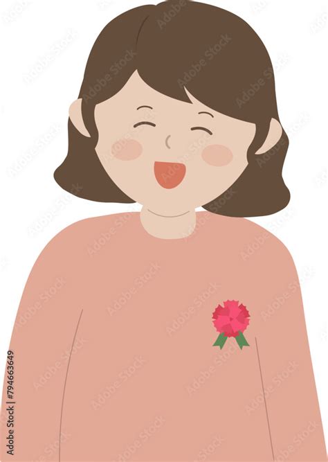 어버이날 웃는 엄마 Stock Vector Adobe Stock