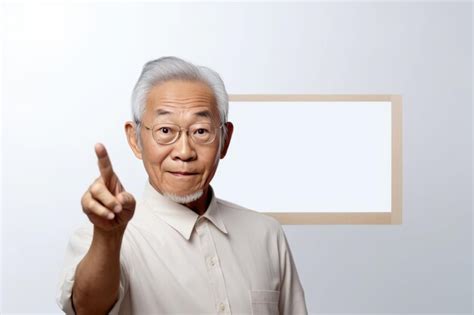 Premium Ai Image Silencing The Noise An Old Asian Man Urges Stillness