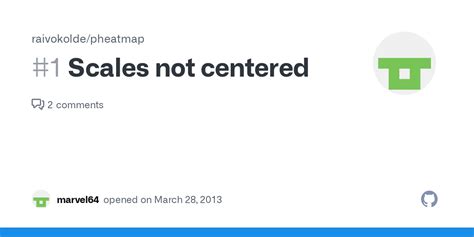 Scales Not Centered · Issue 1 · Raivokoldepheatmap · Github