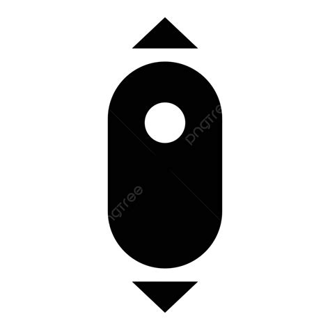 The Black Icon Of A Computer Mouse Scrolling Down Vector Equipment