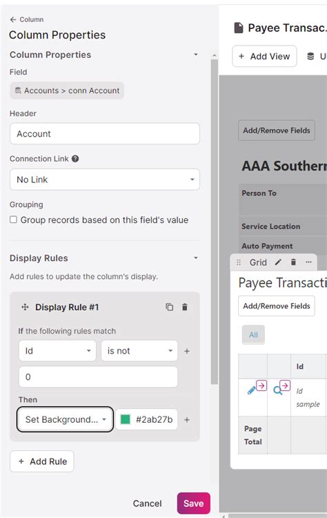 Color Column Cells Get Answers Knack Community Forum