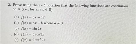Solved Prove using the ϵδ notation that the following Chegg