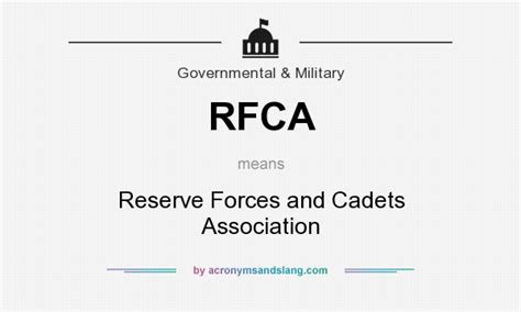 Rfca Reserve Forces And Cadets Association In Government And Military