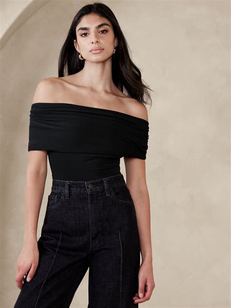 Cotton Modal Off Shoulder Top Banana Republic Off The Shoulder Top