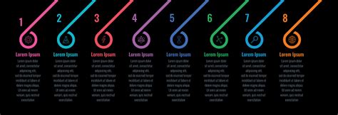 여덟 가지 옵션 검은 배경에 정보 템플릿 웹 연례 보고서 인터넷 인포 그래픽 템플릿 사업체 정보 템플릿 개념에 대한 스톡 벡터 아트 및 기타 이미지 Istock