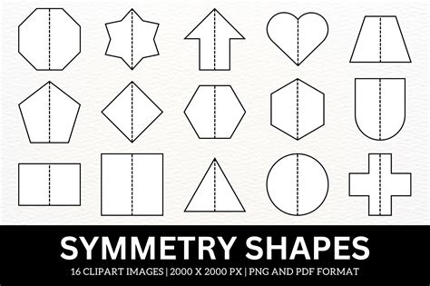 Symmetrical Shapes Symmetry Cliparts Graphic By Atlasart · Creative Fabrica