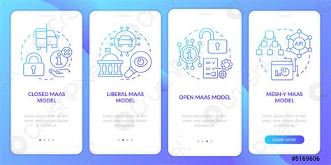 Maas Models Blue Gradient Onboarding Mobile App Screen Stock Vector 5169606 Crushpixel