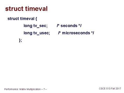 csce 513 computer architecture measuring program performance matrix