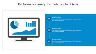 Performance Analytics Metrics Chart Icon PPT Sample