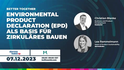 Builtworld Die Environmental Product Declaration Epd Als Basis Für Zirkuläres Bauen