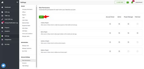 Using Role Permissions
