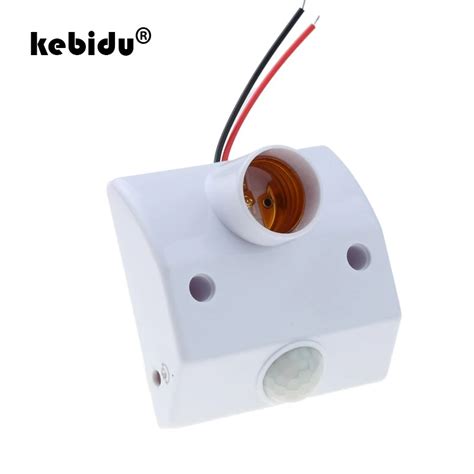 Kebidu Automatic Human Body Infrared IR Sensor LED Bulb Light E27 Base PIR Motion Detector Wall