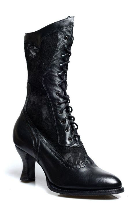 Jennie Victorian Boots In Black Lace Boots Victorian Boots