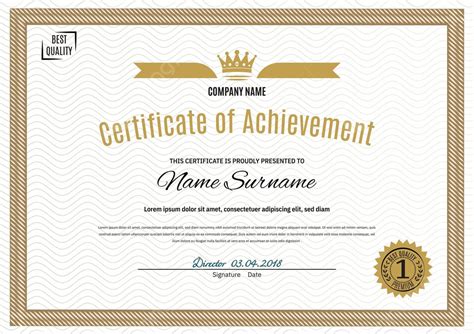 Blank Official Certificate With Simple Beige Border On A4 Size Paper Vector Frame Background