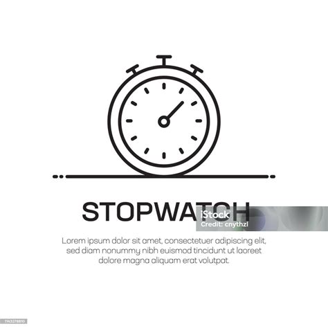 스톱 워치 벡터 라인 아이콘간단한 얇은 라인 아이콘 프리미엄 품질 디자인 요소 벽 시계에 대한 스톡 벡터 아트 및 기타 이미지 벽 시계 아이콘 정지 표지판 Istock