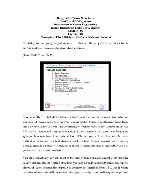 Pdf Lec11 Design Of Offshore Structure Dokumen Tips