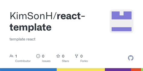 Github Kimsonhreact Template Template React