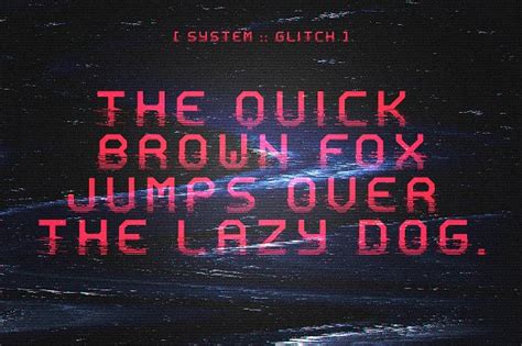 System Glitch Display Glitch Font Free Font